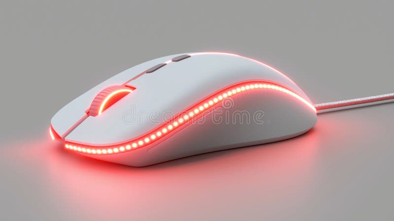 Modern Gaming Mouse with Cord Image Closeup, Ai Generated Stock Image ...