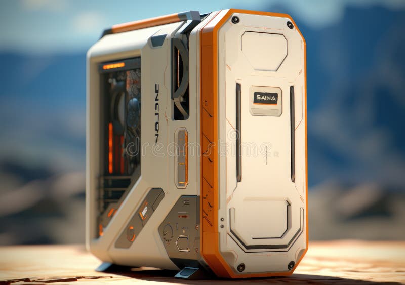 Modern Gaming Pc Case of Space Style, Technology PC Case of Futuristics ...