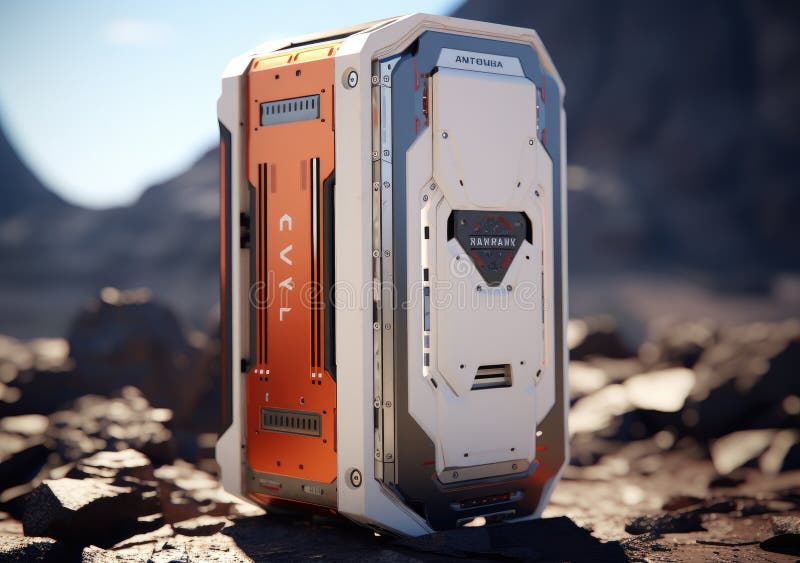 Modern Gaming Pc Case of Space Style, Technology PC Case of Futuristics ...