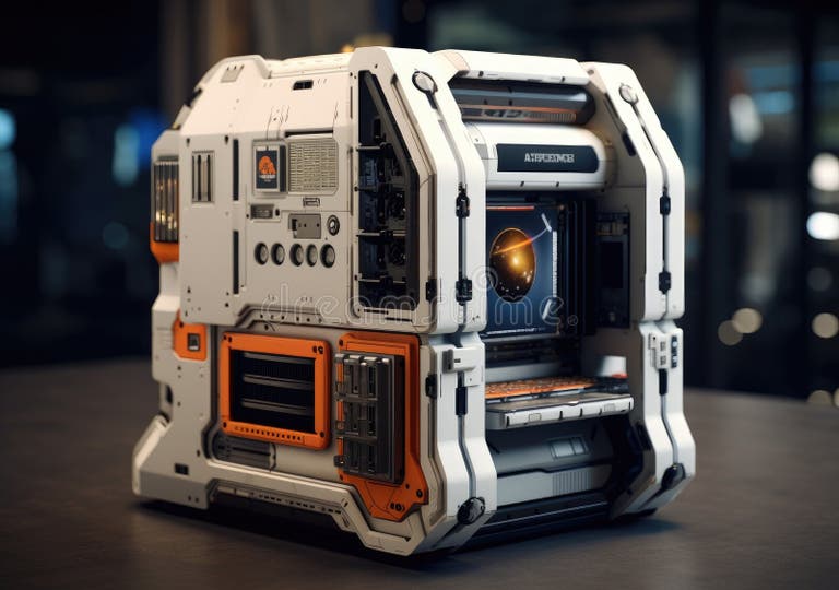 Modern Gaming Pc Case of Space Style, Technology PC Case of Futuristics ...