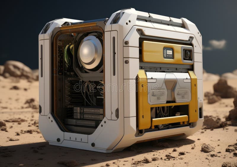 Modern Gaming Pc Case of Space Style, Technology PC Case of Futuristics ...
