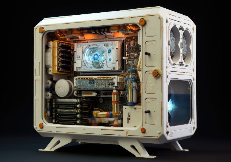 Modern Gaming Pc Case of Space Style, Technology PC Case of Futuristics ...