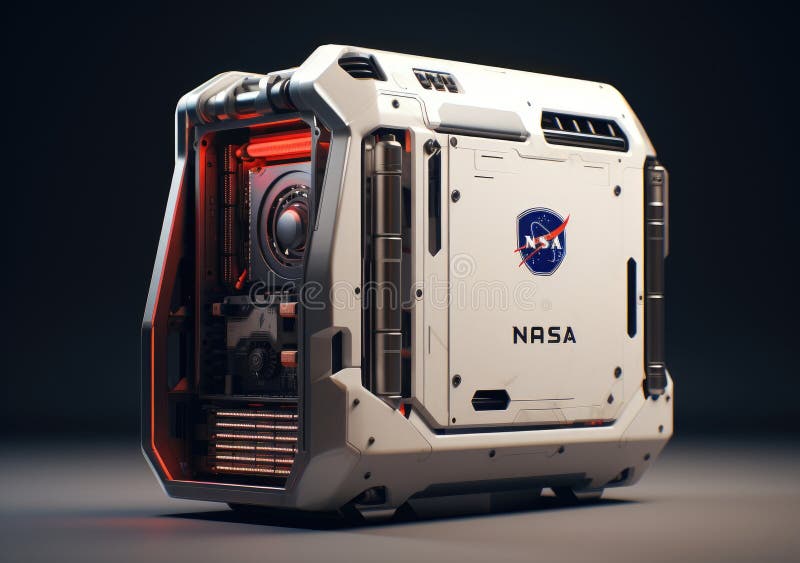 Modern Gaming Pc Case of Space Style, Technology PC Case of Futuristics ...