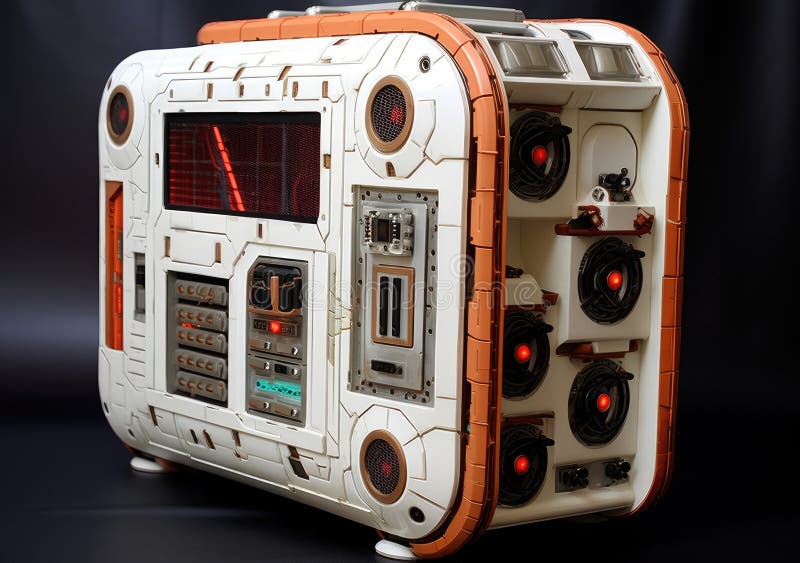 Modern Gaming Pc Case of Space Style, Technology PC Case of Futuristics ...