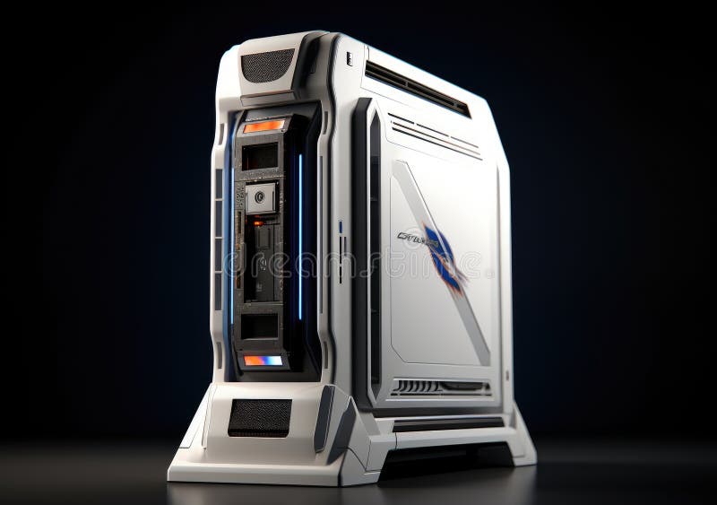 Modern Gaming Pc Case of Space Style, Technology PC Case of Futuristics ...