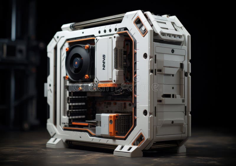 Modern Gaming Pc Case of Space Style, Technology PC Case of Futuristics ...