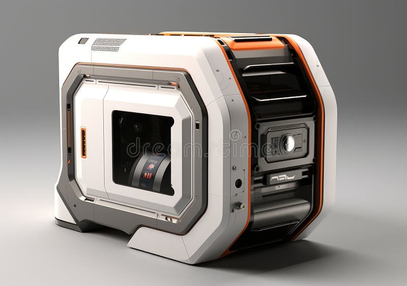 Modern Gaming Pc Case of Space Style, Technology PC Case of Futuristics ...