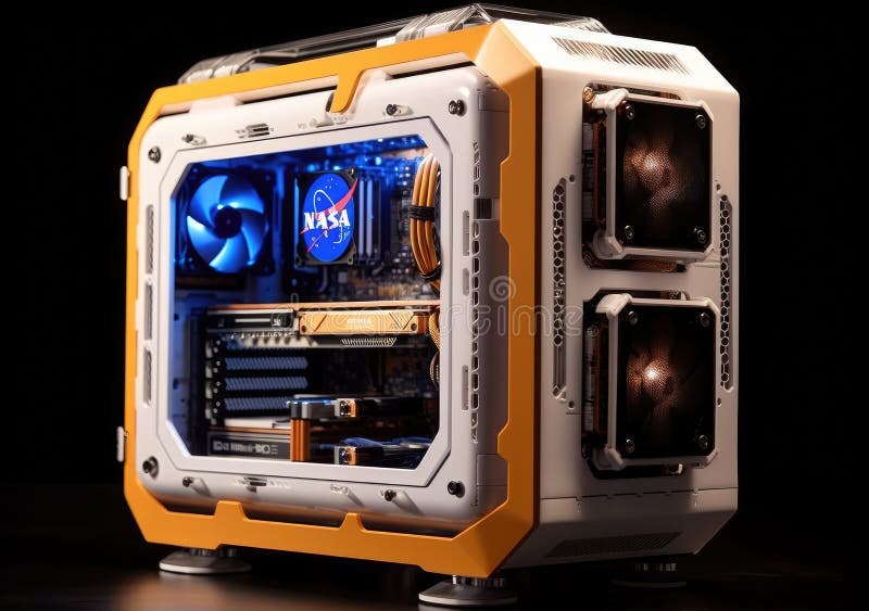 Modern Gaming Pc Case of Space Style, Technology PC Case of Futuristics ...