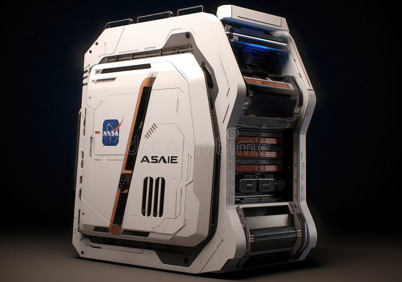 Modern Gaming Pc Case of Space Style, Technology PC Case of Futuristics ...