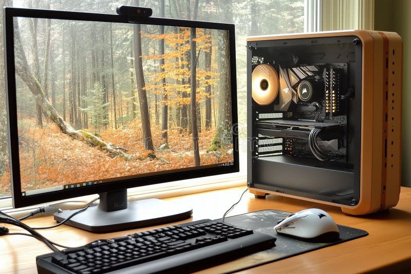 A modern gaming PC. stock image. Image of electronic - 365652493