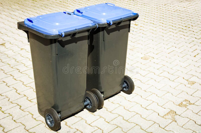 Modern garbage bin stock photo. Image of horizontal, clean - 28409036