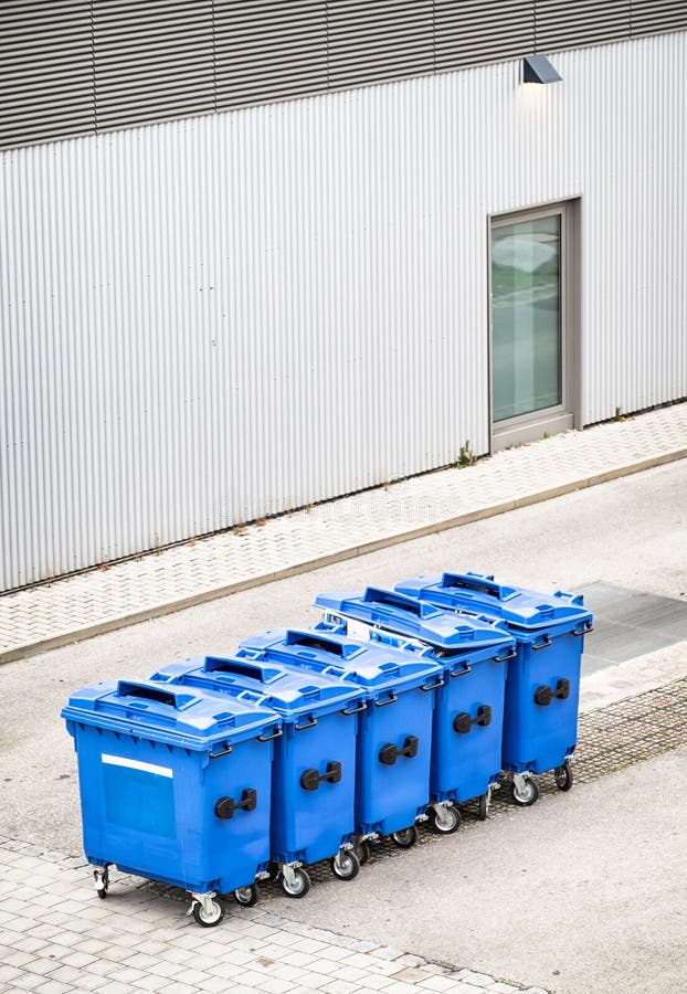Modern garbage bins stock photo. Image of variation, outdoors - 51895406