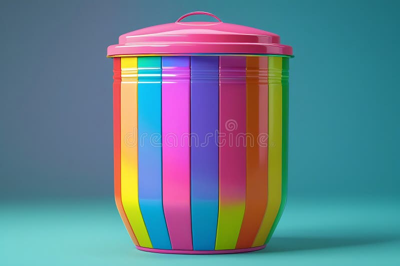 Modern Garbage Can Design Templates Simple & Clean Illustrations, Stock ...