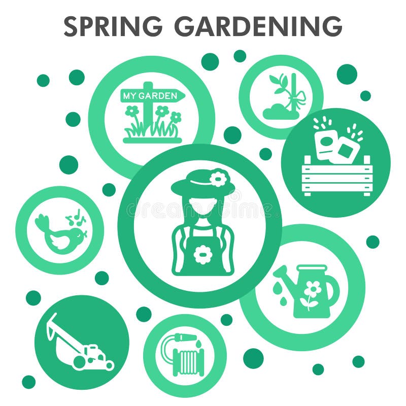 Modern Gardening Infographic Design Template. Spring Garden ...