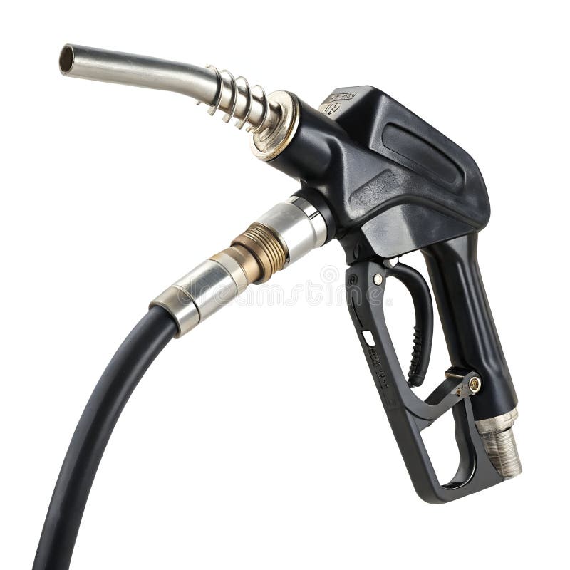 Modern Gas Pump Nozzle Isolated on White Background Stock Illustration ...