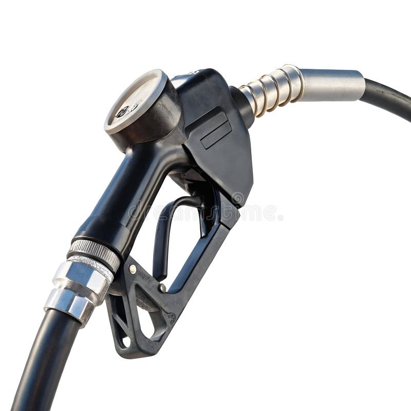Modern Gas Pump Nozzle Isolated on White Background Stock Illustration ...