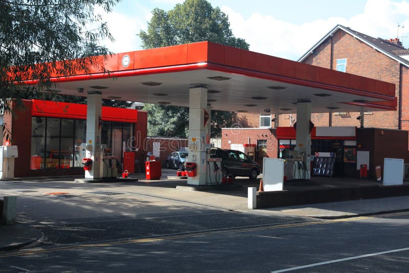 Modern gas station stock image. Image of service, construction - 23988353