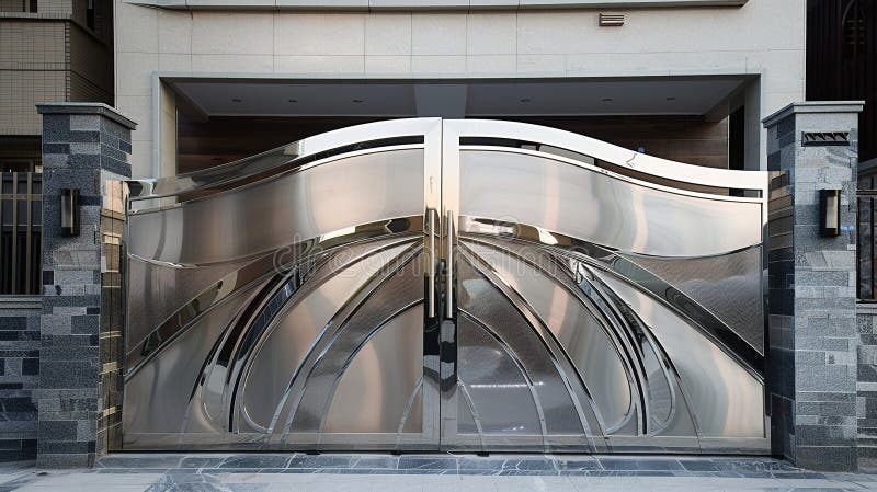 Modern Gate Design. Generative AI. Stock Illustration - Illustration of ...