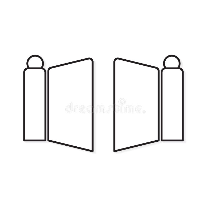 Modern gate icon stock vector. Illustration of icon - 145770348