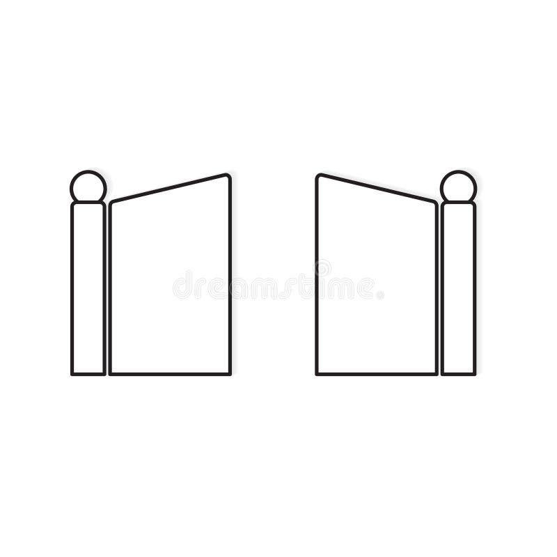 Modern gate icon stock vector. Illustration of wall - 145770349