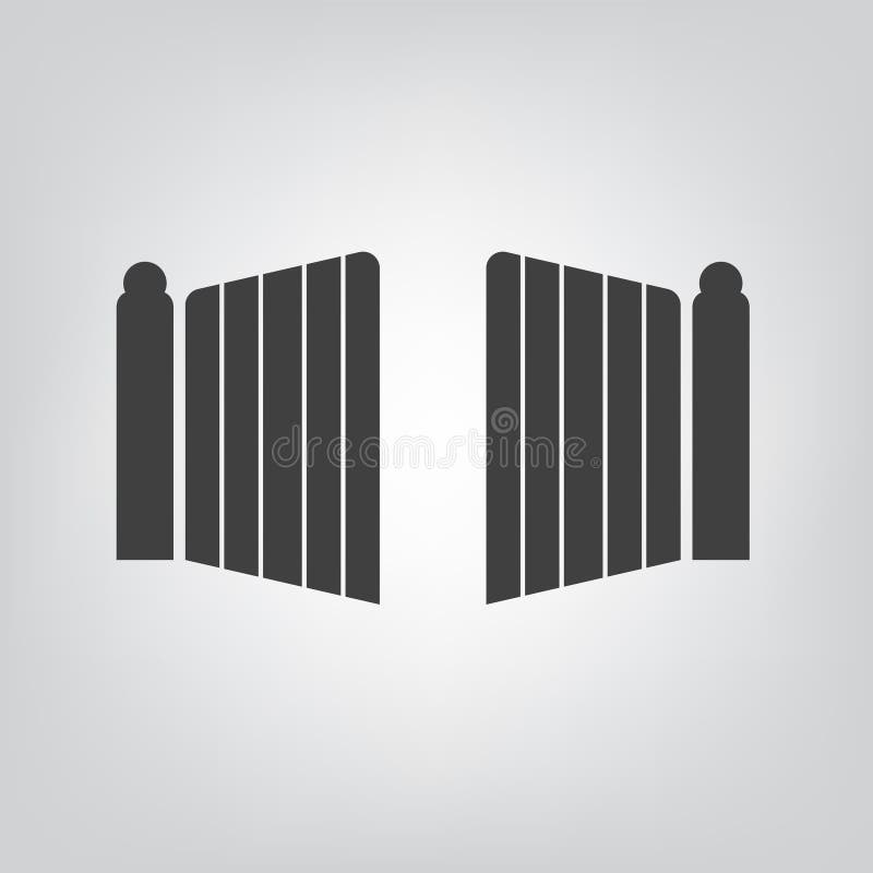 Modern gate icon stock vector. Illustration of design - 145770365