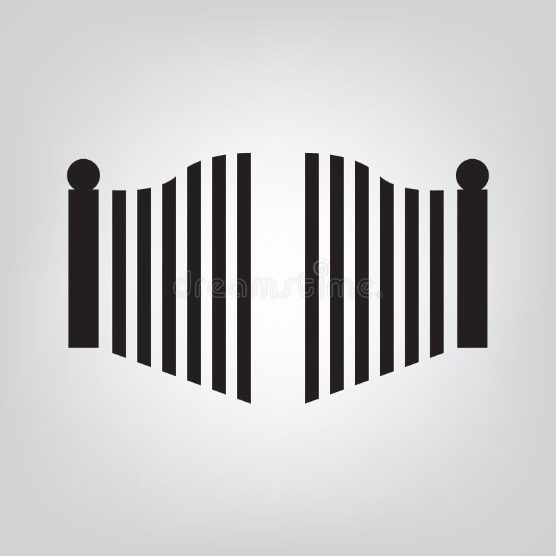 Modern gate icon stock vector. Illustration of grey - 151613870