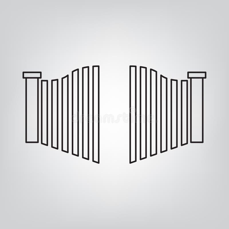 Modern gate icon stock vector. Illustration of real - 151614657