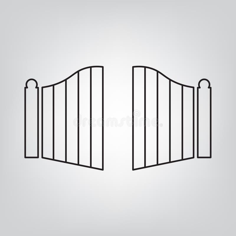 Modern gate icon stock vector. Illustration of real - 151615685