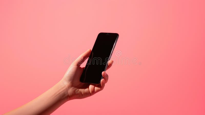 Modern Generation Z Holding Smartphone. Stock Illustration ...