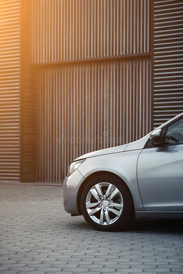 Generic Modern Car Interior in the Sunlight Stock Image - Image of ...