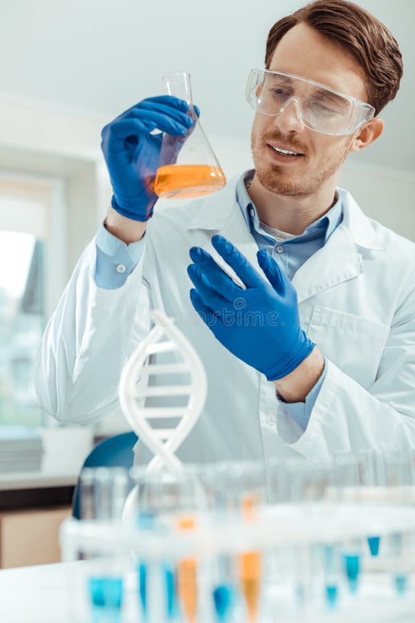 Smart Boy Scientist Making Physical Experiments in the Laboratory ...