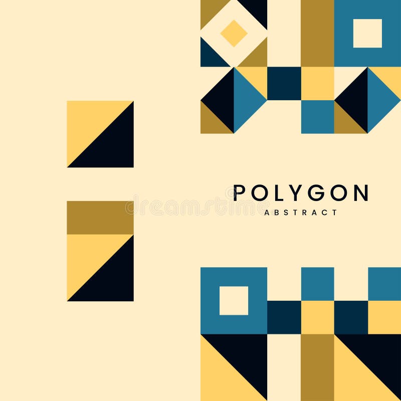Modern Geometric Abstract Pattern Design Made of Colorful Shapes and ...
