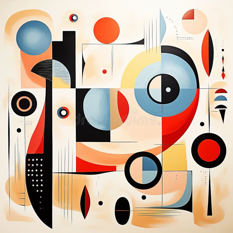 Modern Geometric Abstraction. AI Generation Stock Image - Image of ...