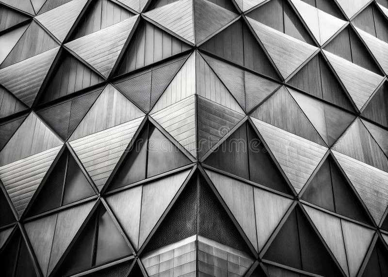 Modern Geometric Architecture Design a Striking Black and White ...