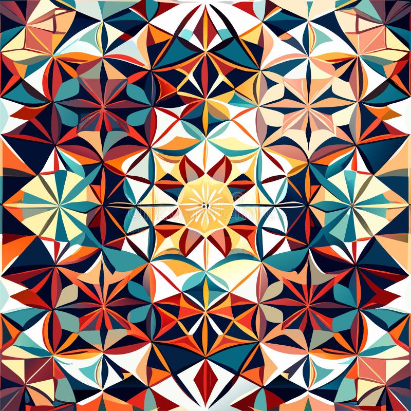 Modern Geometric Arts Pattern Seamless Illustrations Background_14 ...