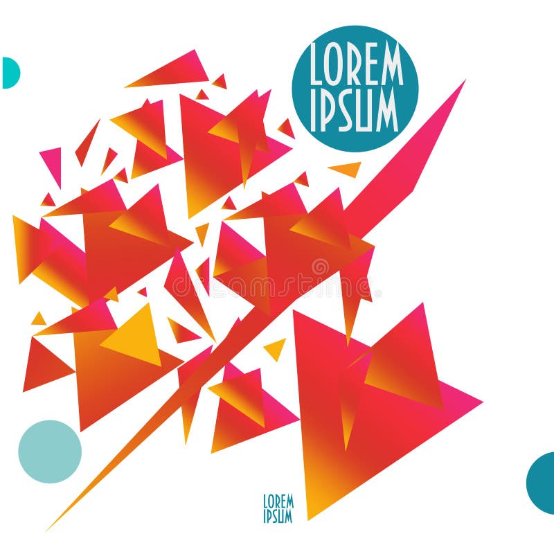 Modern Geometric Background with Blue, Red and Yellow Gradient ...