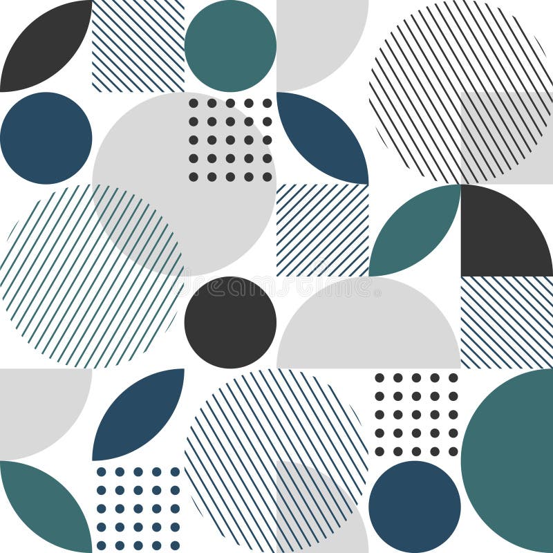 Modern Geometric Background with Different Shapes Stock Vector ...