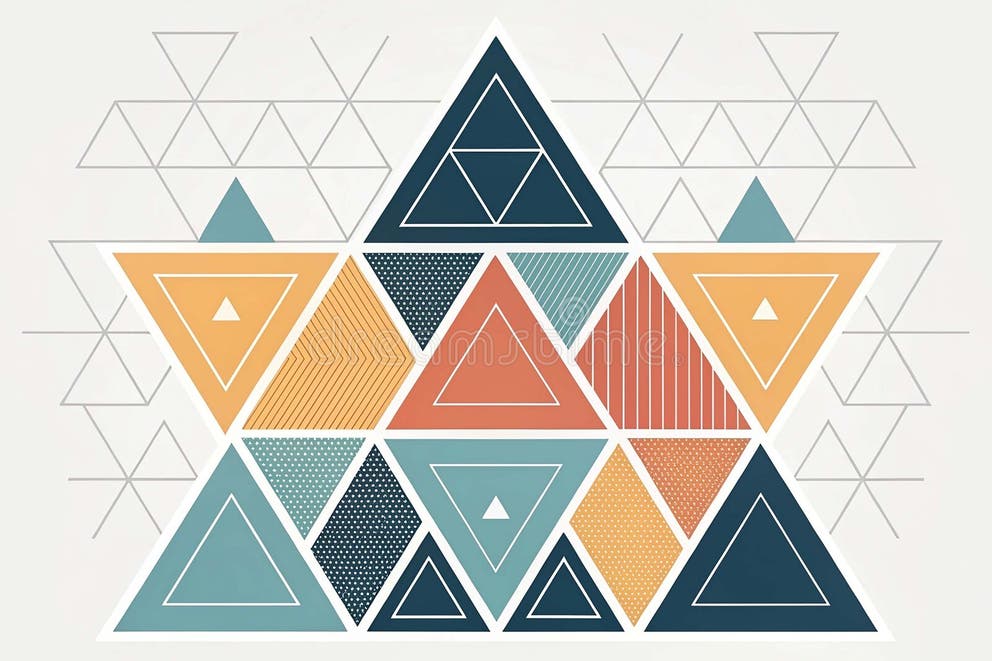 Modern Geometric Background with Overlapping Polygons and Triangles â ...