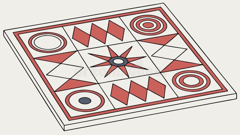 Modern Geometric Board Game, Abstract Strategy Design, Vector Design ...