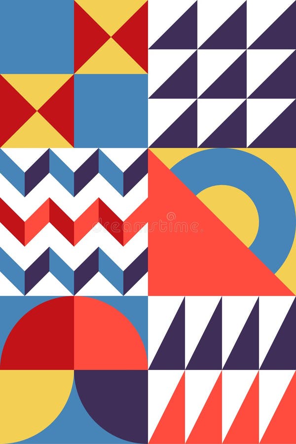 Modern Geometric Card. Memphis Style Design Element. Minimalistic Shape ...