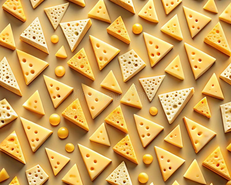Modern Geometric Cheese Slice Pattern Stock Illustration - Illustration ...