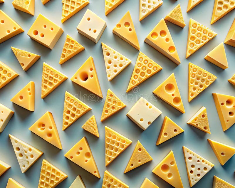 Modern Geometric Cheese Slice Pattern Stock Illustration - Illustration ...