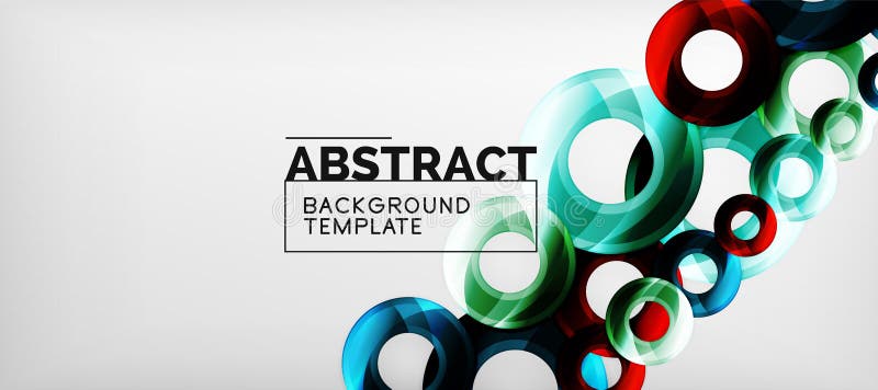 Modern Geometric Circles Abstract Background, Colorful Round Shapes ...