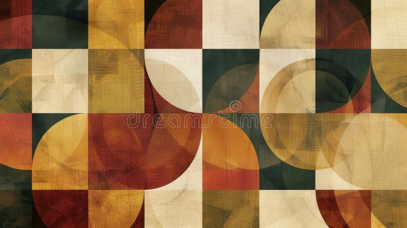 Modern Geometric Collage Template Overlapping Circles, Squares for a ...