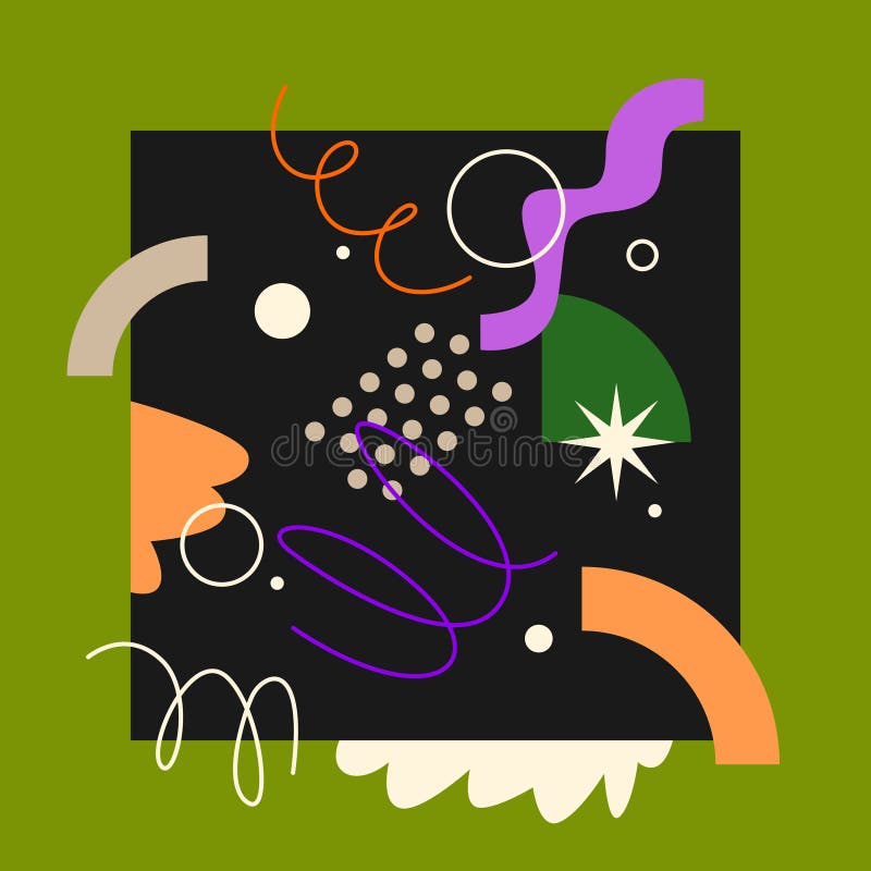 Modern Geometric Composition of Various Shapes. Illustration for Design ...