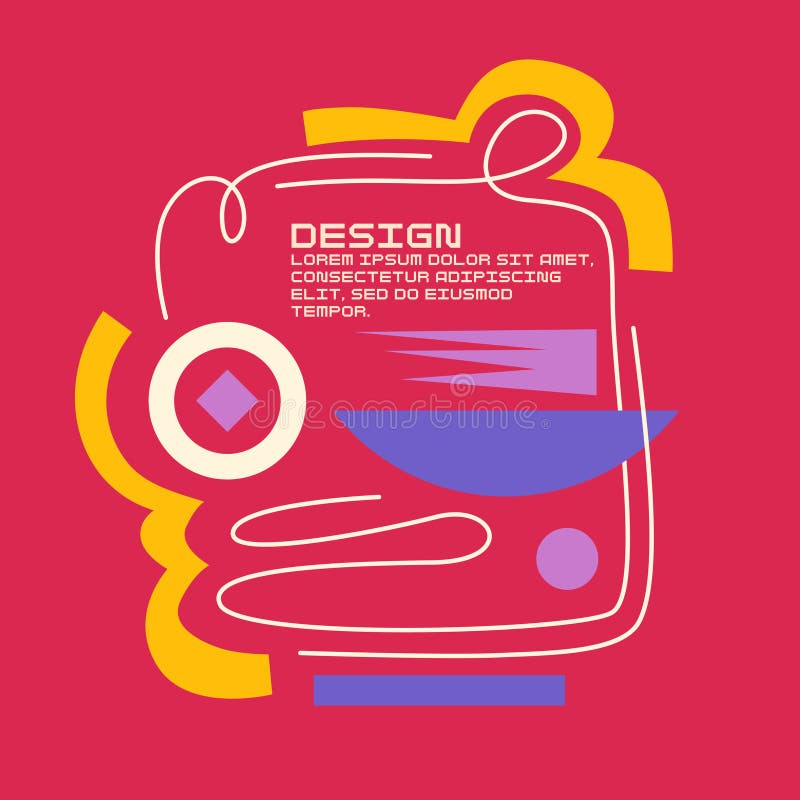 Modern Geometric Composition of Various Shapes. Illustration for Design ...