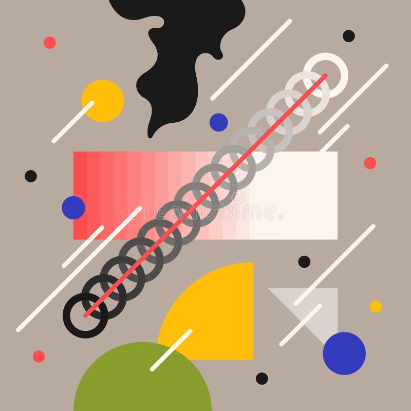 Modern Geometric Composition of Various Shapes. Illustration for Design ...