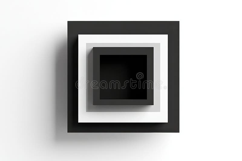 Modern Geometric Design Featuring Nested Square Boxes in Contrasting ...
