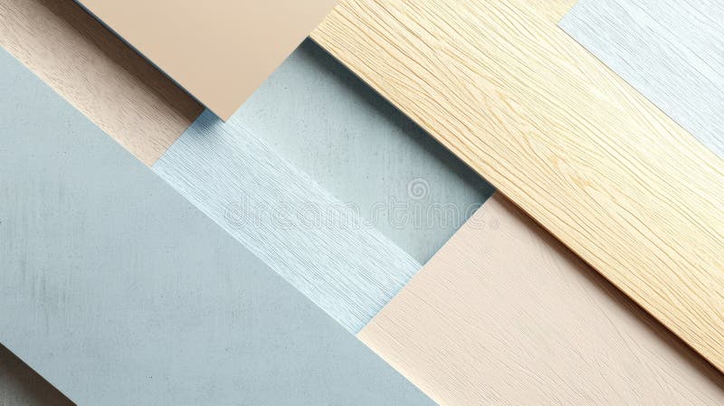 Modern Geometric Design Showcasing Overlapping Wooden and Concrete ...