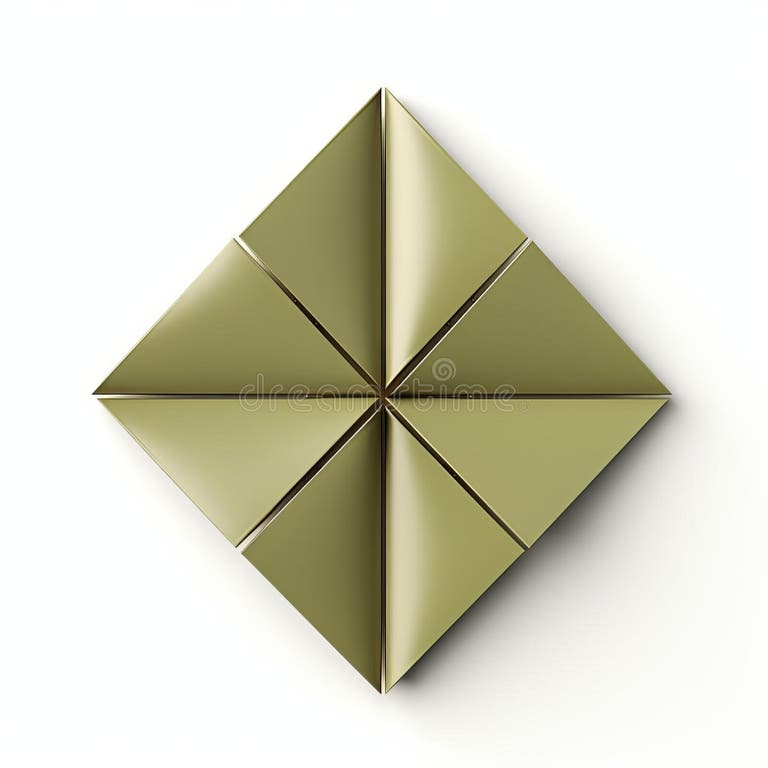 Modern Geometric Diamond-shaped Object on Isolated Background Image ...